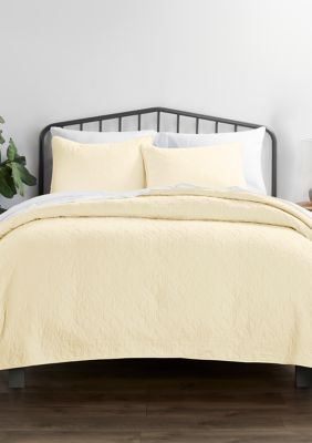 Luxury Inn Premium Ultra Soft Damask Pattern Quilted Coverlet Set | belk