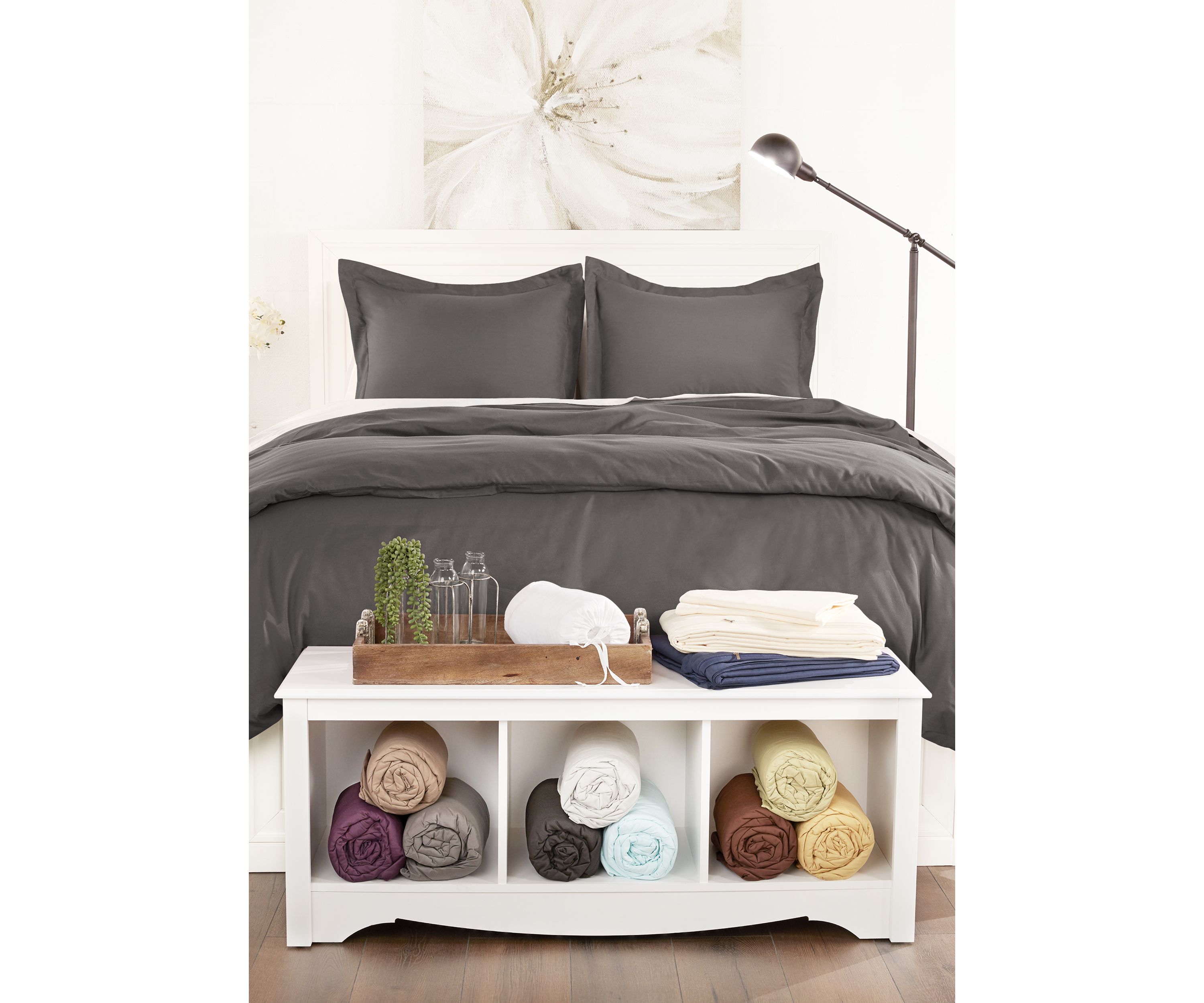 Sharon Osbourne Home Luxury Ultra Soft 3 Piece Solid Duvet Cover Set | Belk