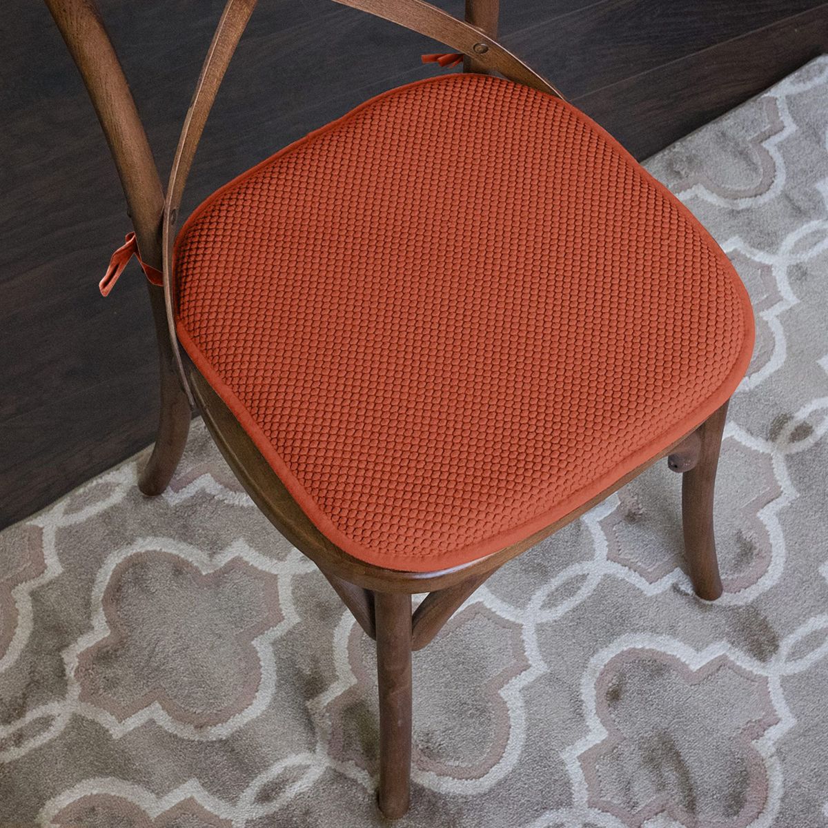 Sweet Home Collection Memory Foam Honeycomb Non-Slip Back Chair Cushion ...