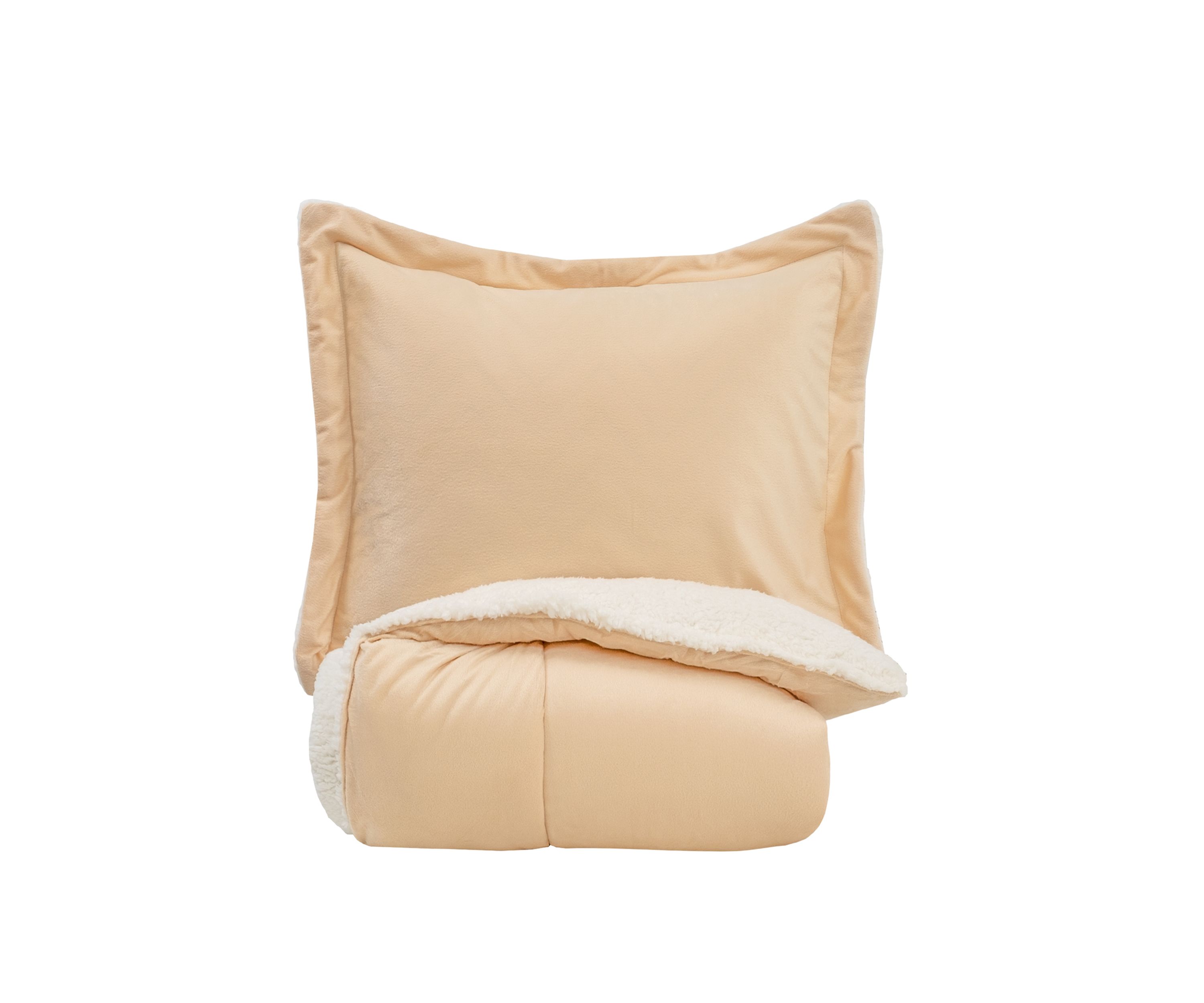 Sweet Home Collection Sherpa Reversible Comforter and Sham Set | Belk