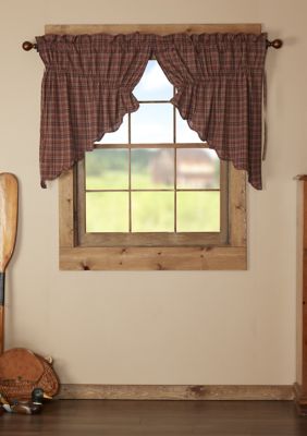 Ashton & Willow Rustic Kitchen Curtains Collin Prairie Swag Pair | belk