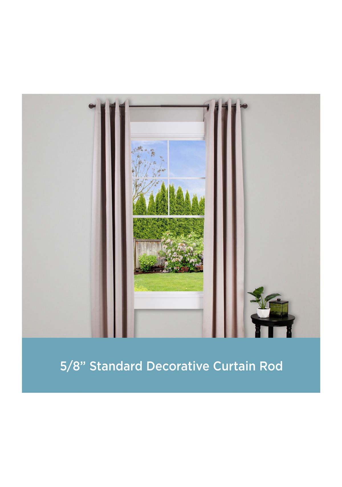 Kenney Alanis 5/8" Standard Decorative Window Curtain Rod | Belk