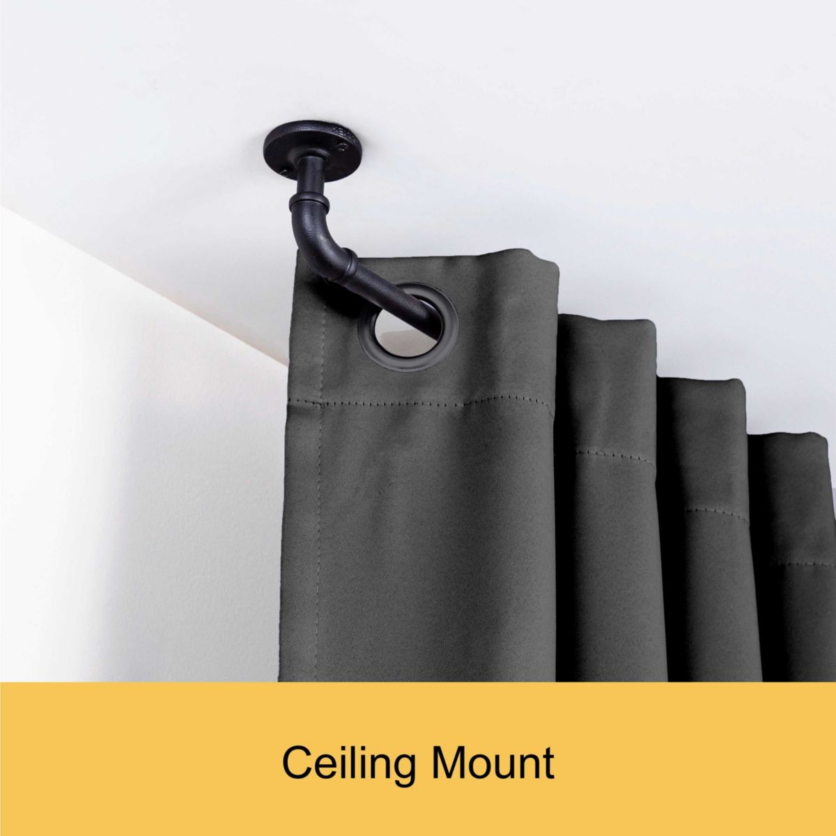 Kenney Adler 5/8" Indoor/Outdoor Rust-Resistant Wrap Around Curtain Rod ...