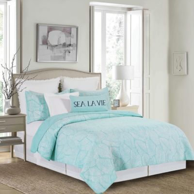 C&F Blue Tropics Full/Queen Quilt Set | belk