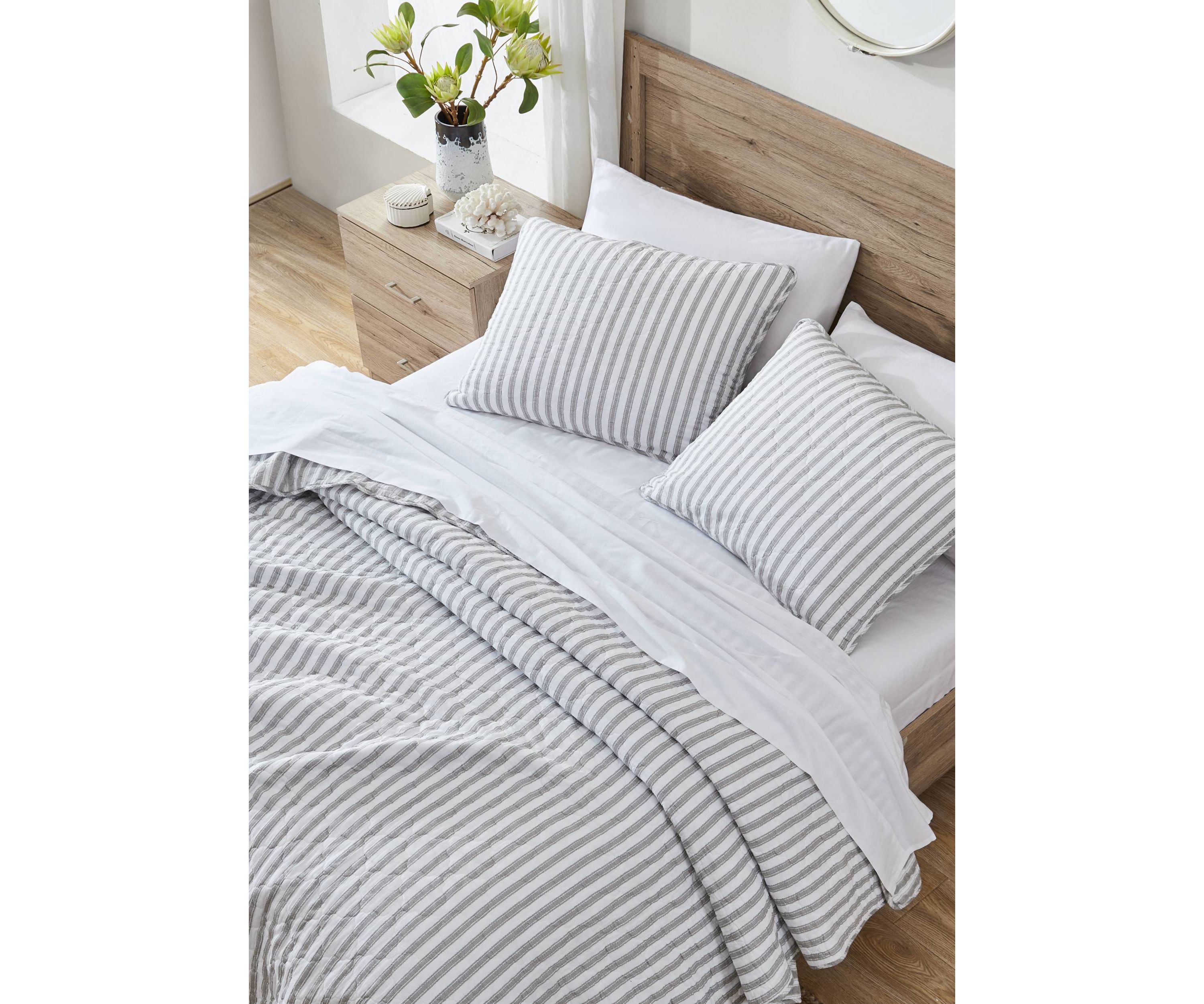 Stone Cottage Willow Way Ticking Stripe Cotton Quilt Set | Belk