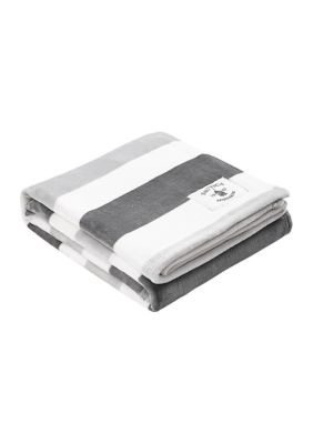 Nautica Awning Stripe 1-Piece Ultra Soft Plush Throw Blanket | belk