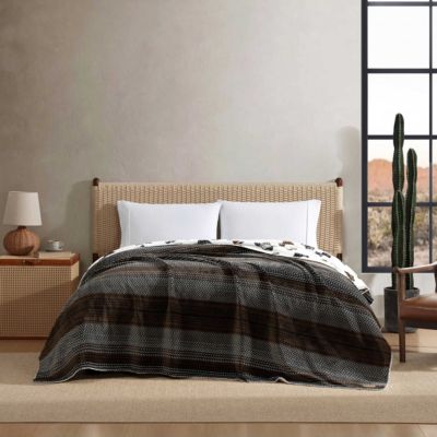 Wrangler® Nash Stripe Reversible Microfiber Blanket | belk
