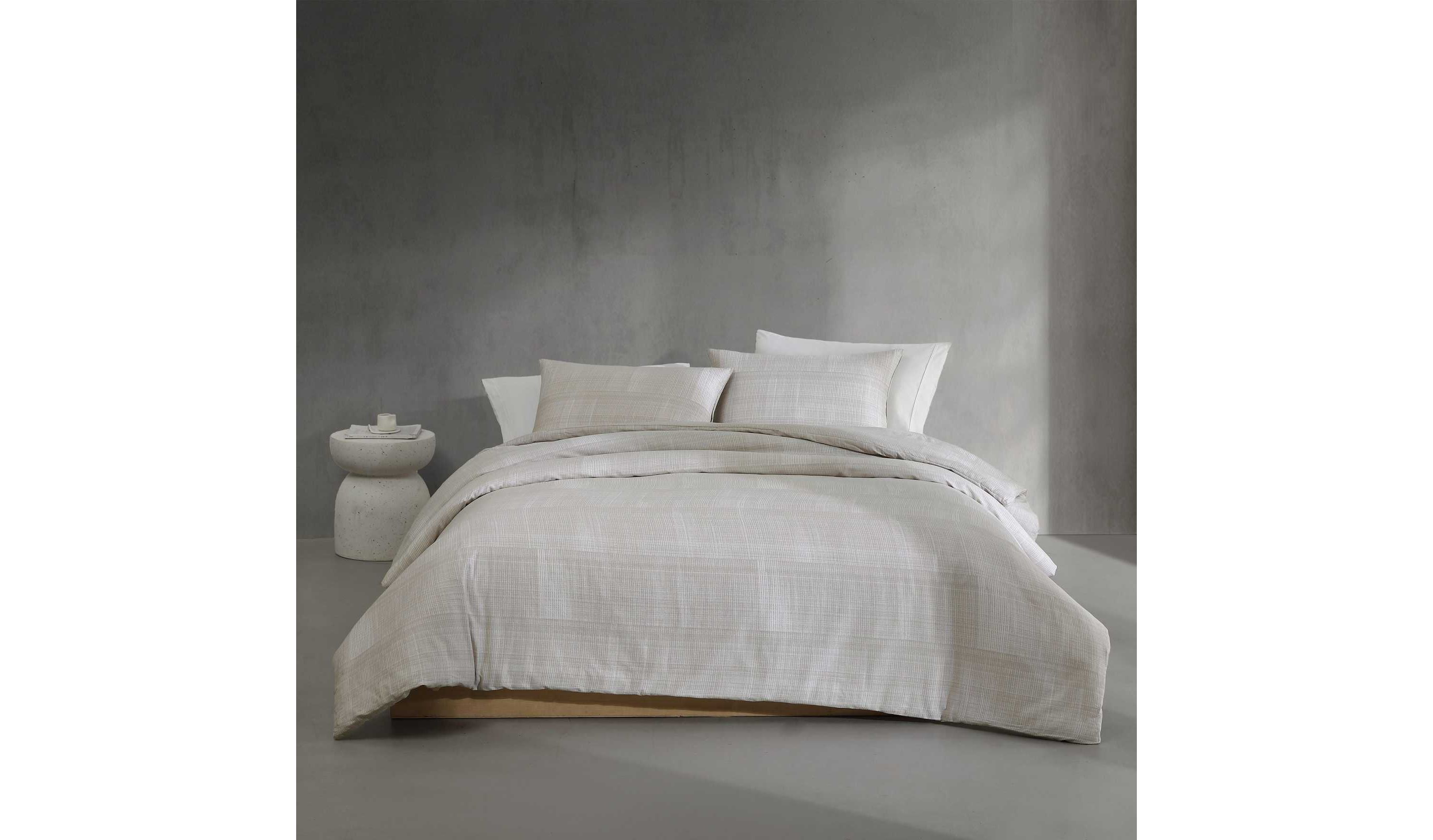 Calvin Klein Textural Rib Cotton Duvet Cover Set | Belk