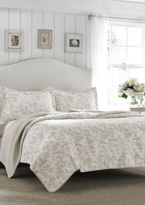 Laura Ashley Twin Amberley Grey Quilt Set | belk