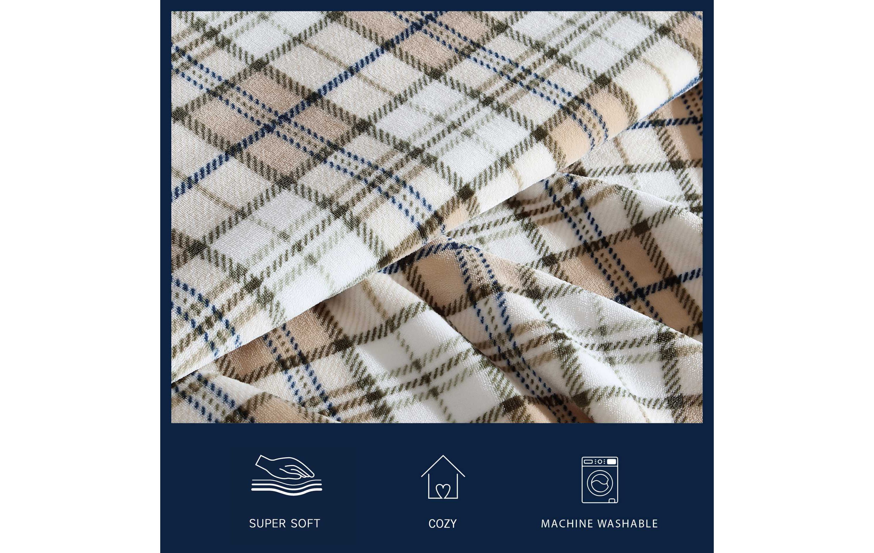 Nautica Southgale Plaid Microfiber Throw Blanket | Belk