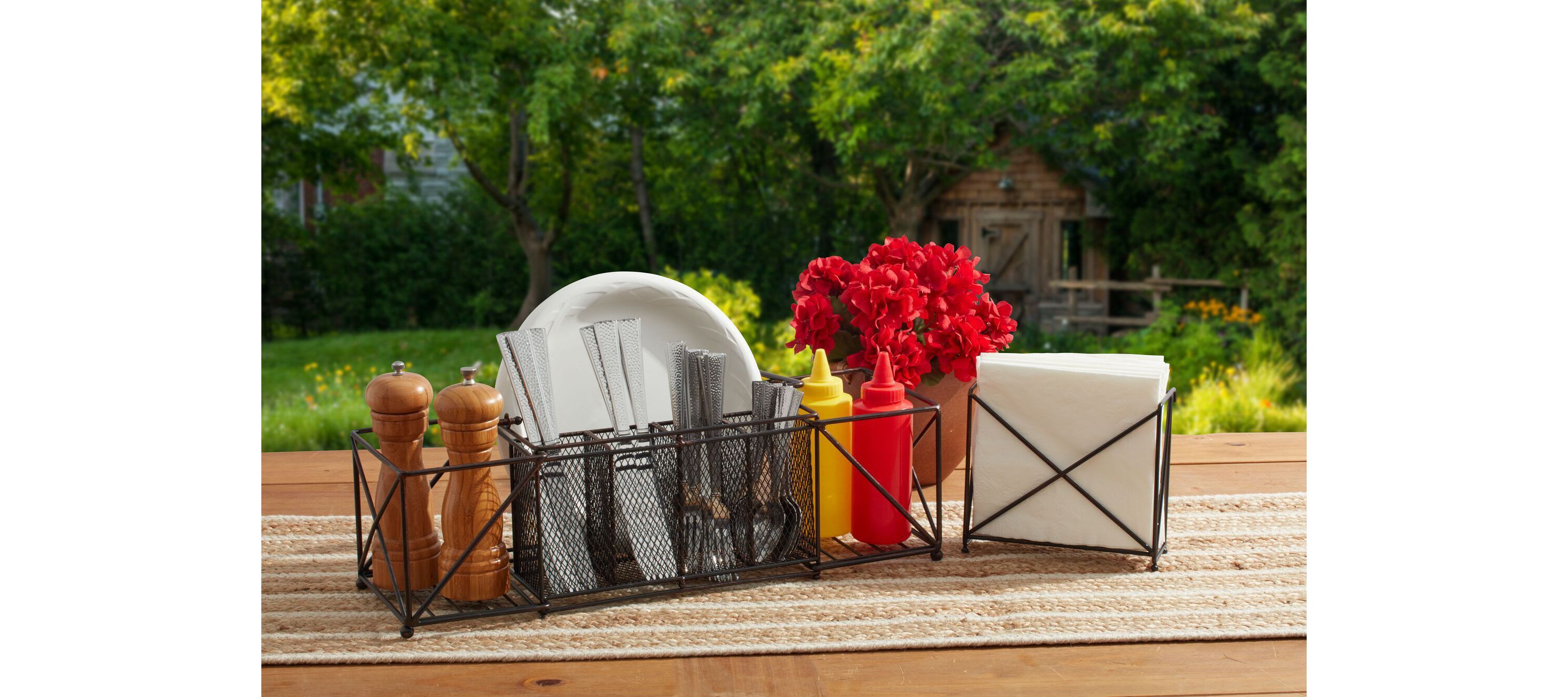 Gourmet Basics by Mikasa Antique Black Baler Picnic Caddy | Belk
