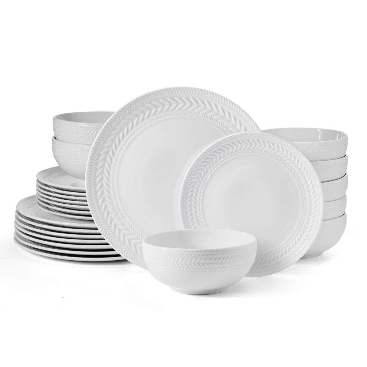 Pfaltzgraff Josephine 24 piece Dinnerware Set, Service for 8, White | Belk