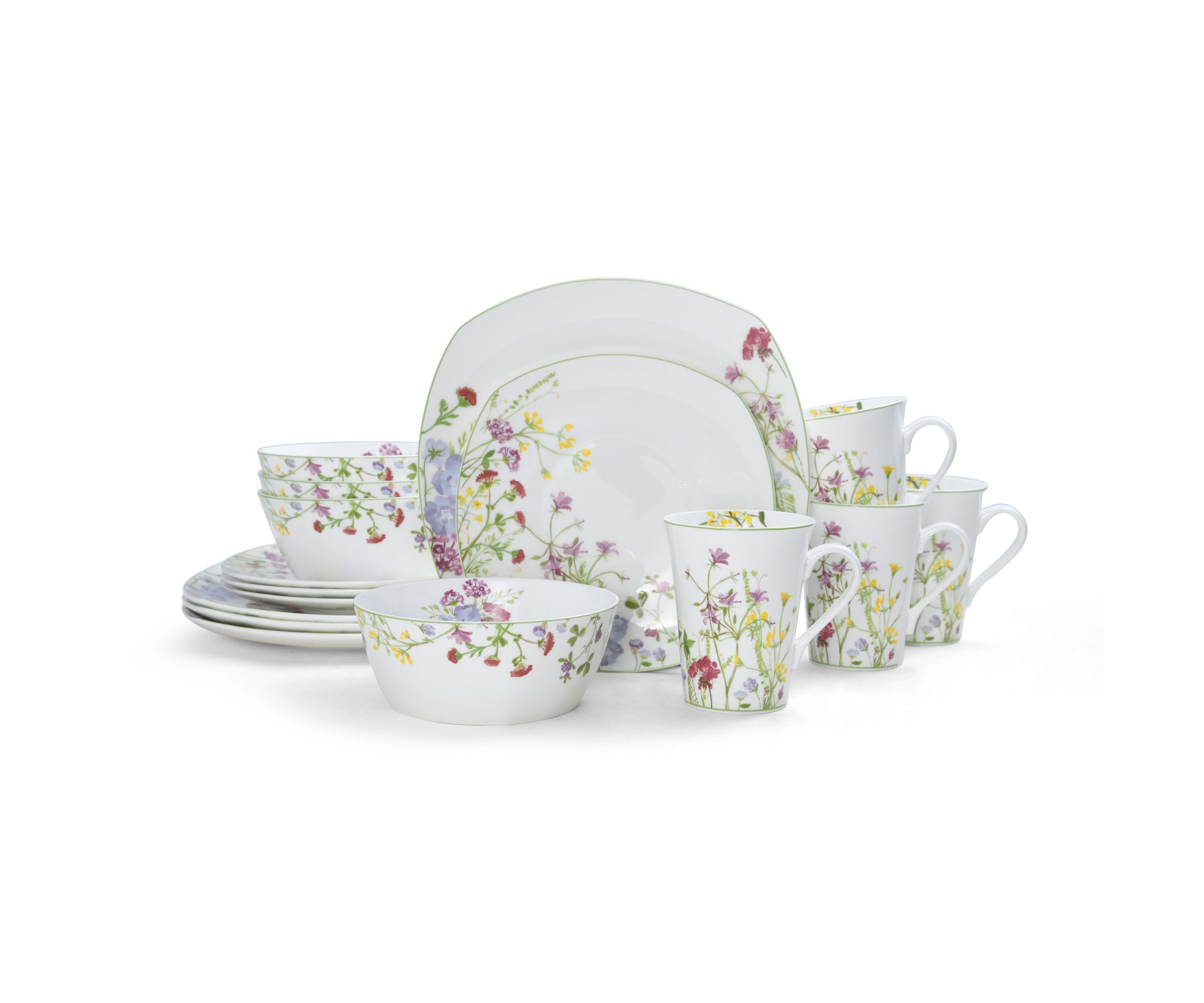 Mikasa Wildflower Garden 16 Piece Dinnerware Set, Service For 4 | Belk