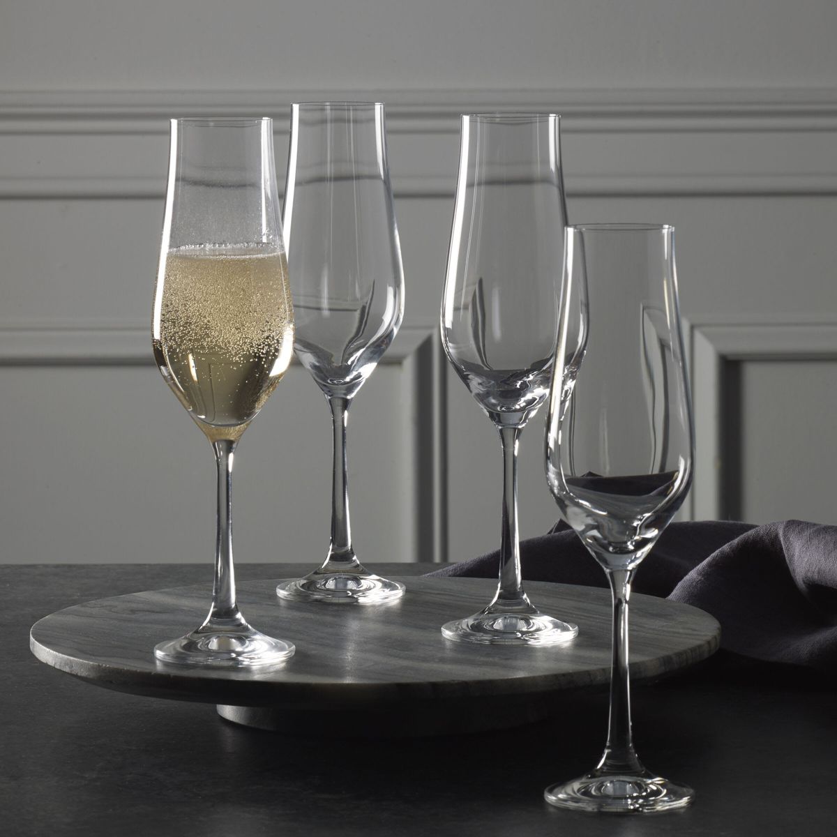 Mikasa Mikasa Grace Set of 4 Champagne Flutes, 8-Ounce, Clear | Belk