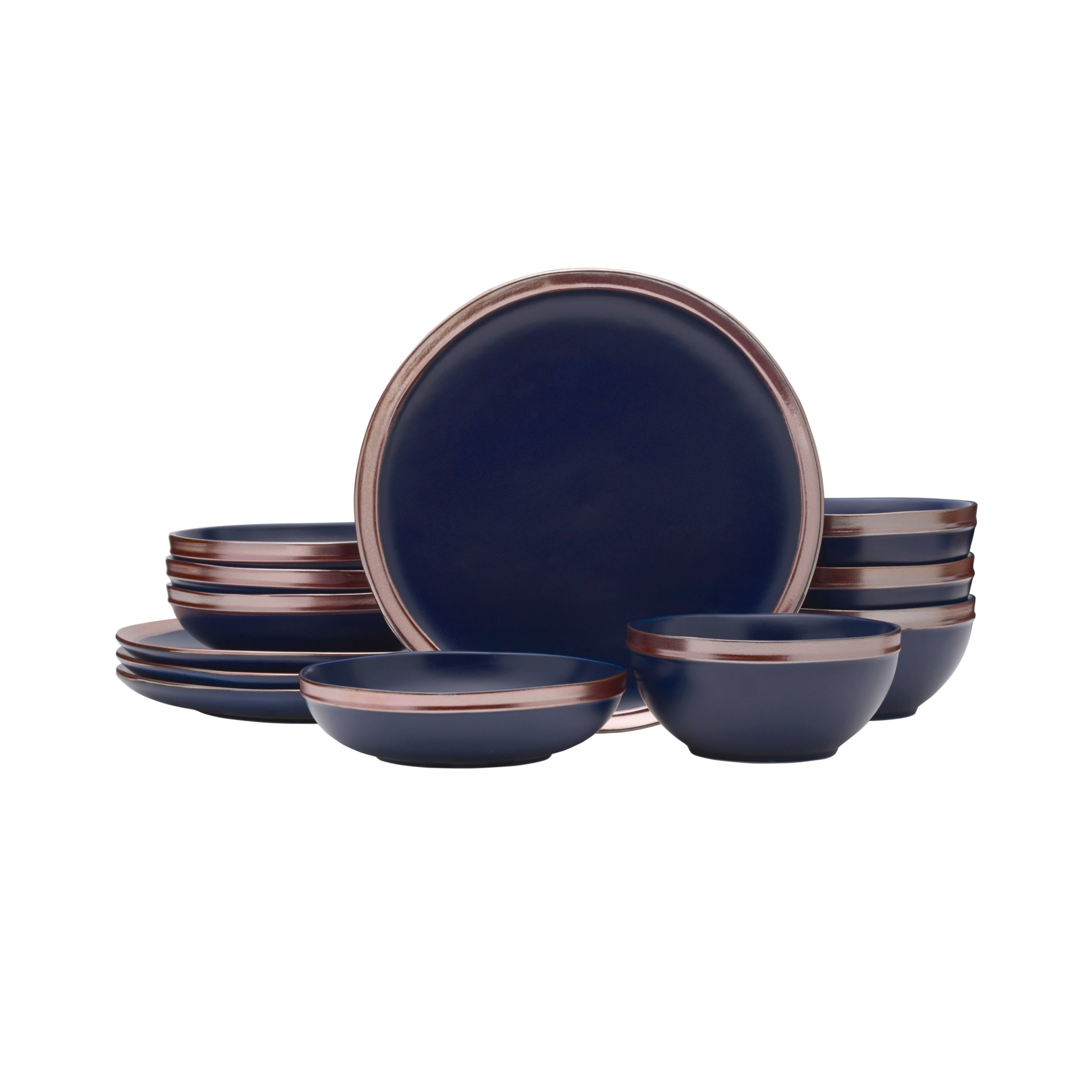 Mikasa Miller 12 Piece Dinnerware Set, Service for 4, Blue | Belk