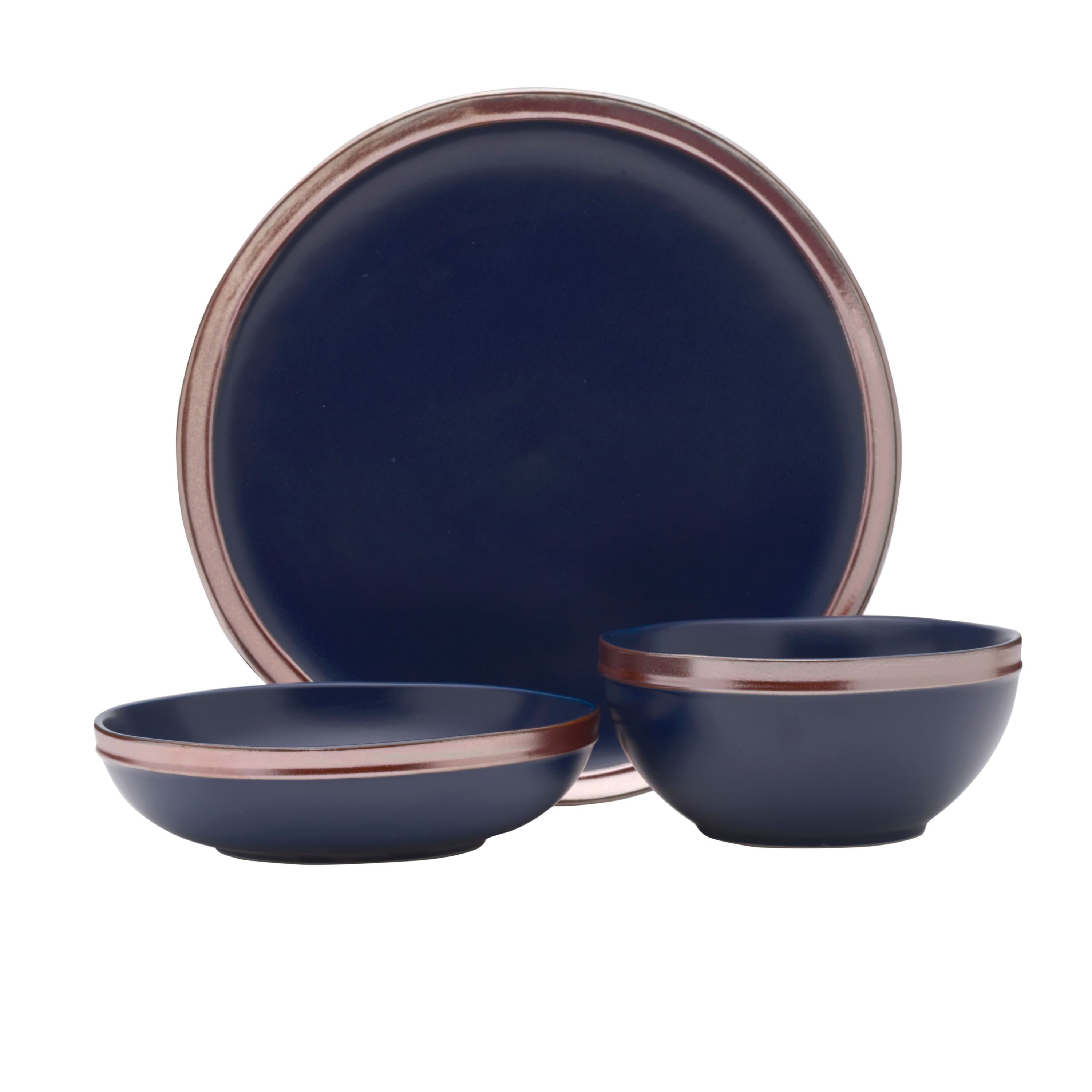 Mikasa Miller 12 Piece Dinnerware Set, Service for 4, Blue | Belk