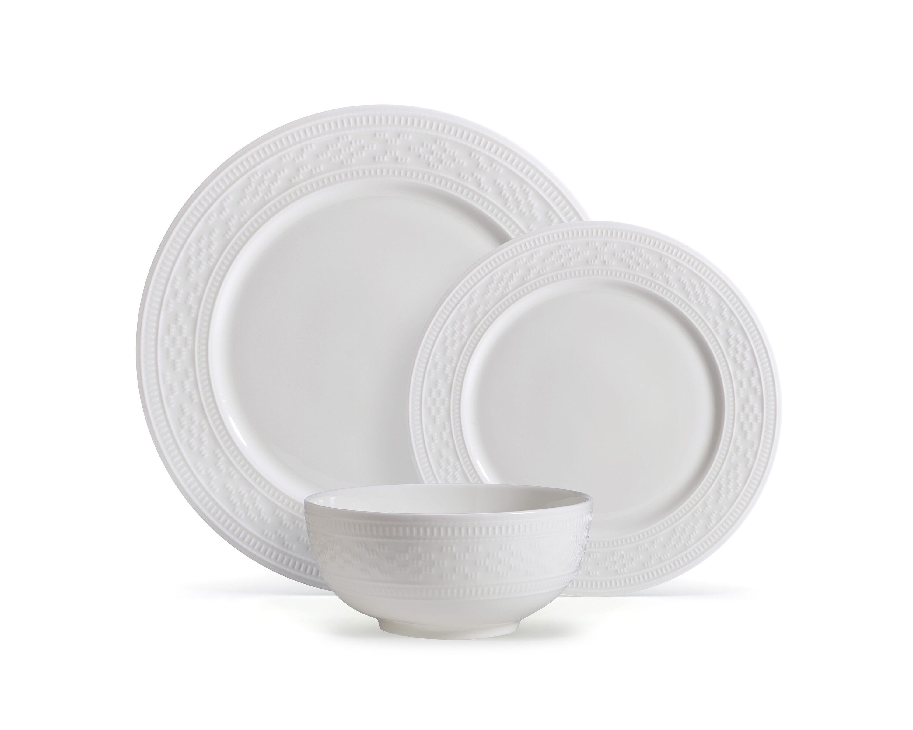 Mikasa Haven Bone China 12 Piece Dinnerware Set, Service for 4 White | Belk