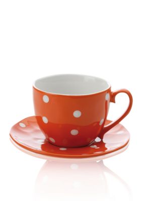 Maxwell & Williams Sprinkle Orange Cup & Saucer | belk