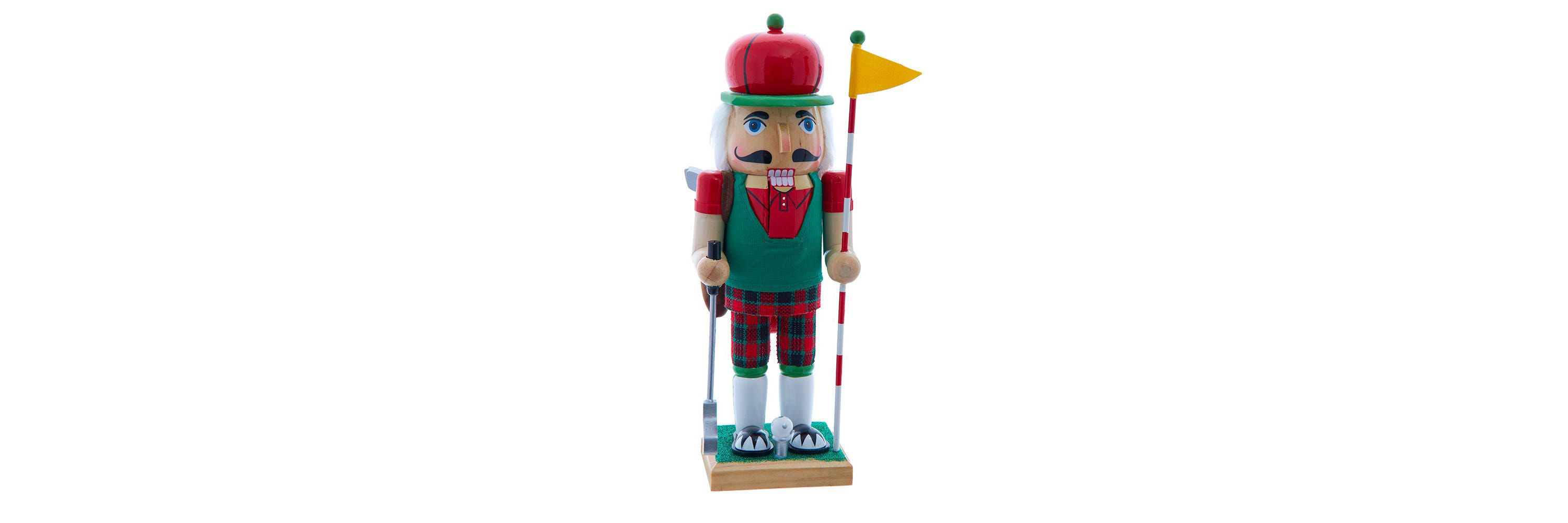 Kurt S. Adler 12-Inch Wooden Golf Nutcracker | Belk