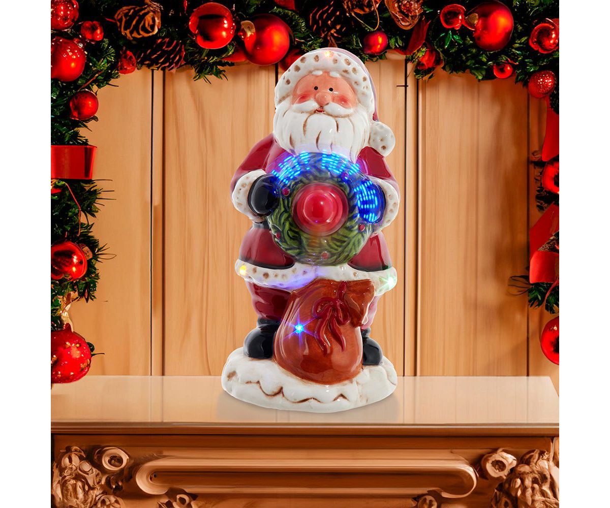 Kurt S. Adler Kurt Adler 10-Inch Battery Operated Musical Santa Table ...