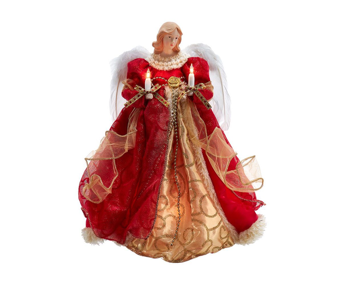 Kurt S. Adler Kurt Adler 14-Inch UL 10-Light Red and Gold Angel Tree ...