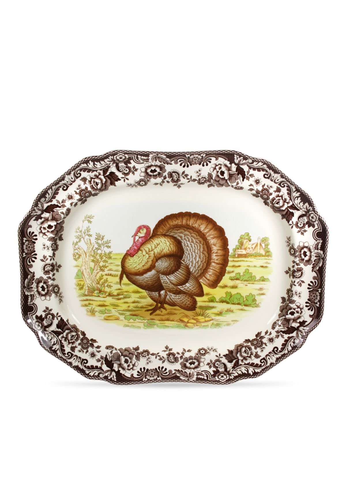 Spode Woodland Turkey Octogonal Platter | Belk