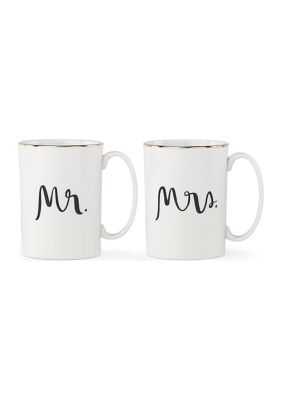 kate spade new york® Bridal Party "Mr." and "Mrs." 2 Piece Mug Set | Belk