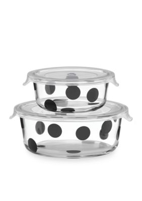 kate spade new york® Deco Dot 4-Piece Round Food Storage Containers | belk