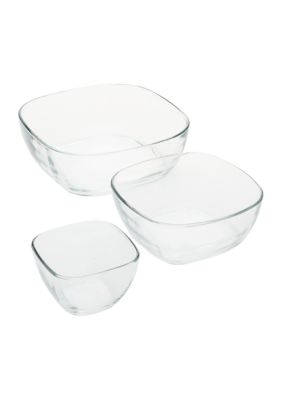 Libbey 3 Piece Glass Nesting Bowl Set | belk