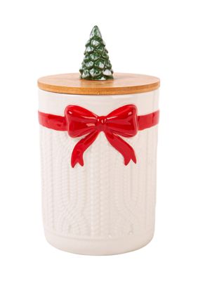 Bazaar Embossed Canister with Tree Lid | belk
