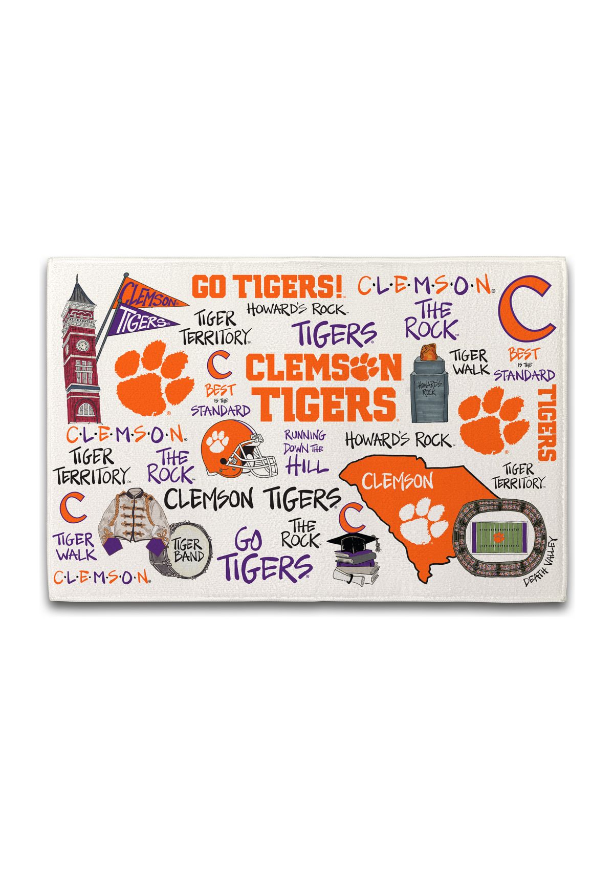 Magnolia Lane NCAA Clemson Tigers Drying Mat | Belk