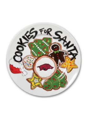 Magnolia Lane Arkansas Razorbacks Cookies for Santa Plate | belk