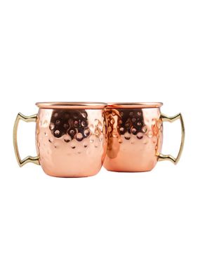 Cambridge Silversmiths 4 Pack of Hammered Copper Mini Moscow Mule Mugs ...