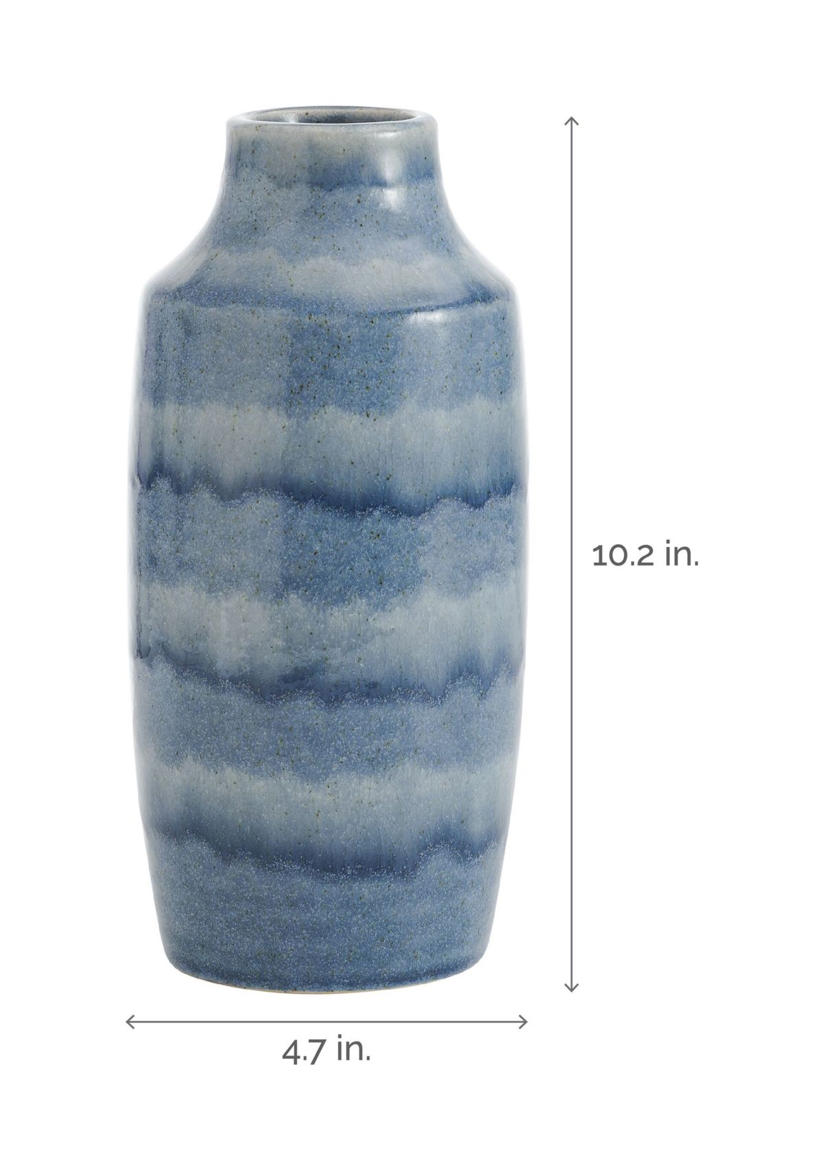 Elements Blue Layered Ceramic Vase | Belk