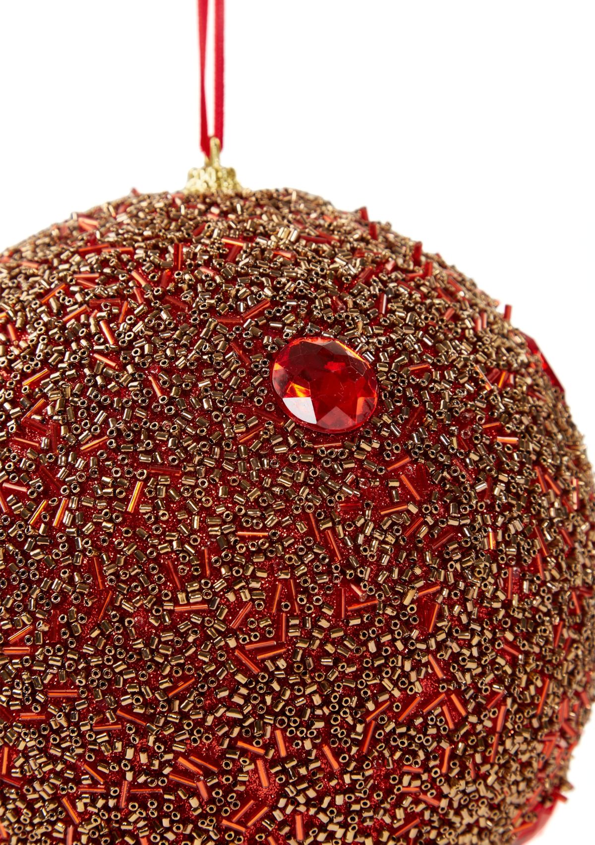 Biltmore® Red Oversized Beaded Ball Ornament | Belk