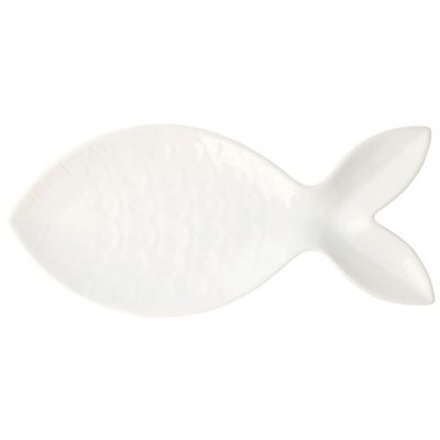 Vietri Santorini Large White Figural Fish Platter | belk