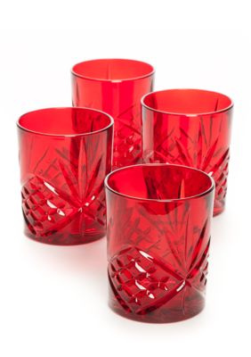 Godinger Dublin Red Double Old Fashion Glass, Set of 4 | belk