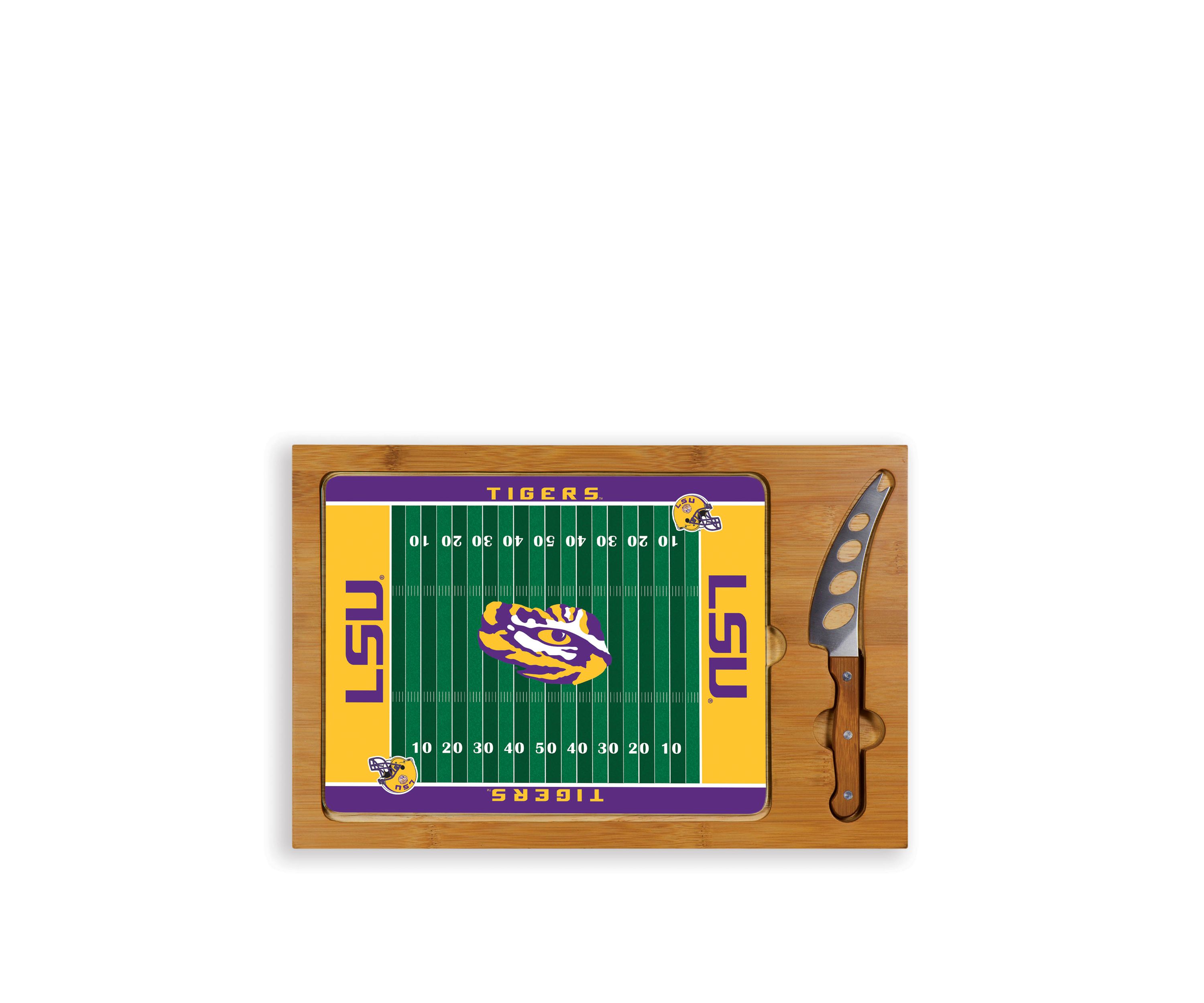 Toscana NCAA LSU Tigers Icon Glass Top Cutting Board & Knife Set | Belk