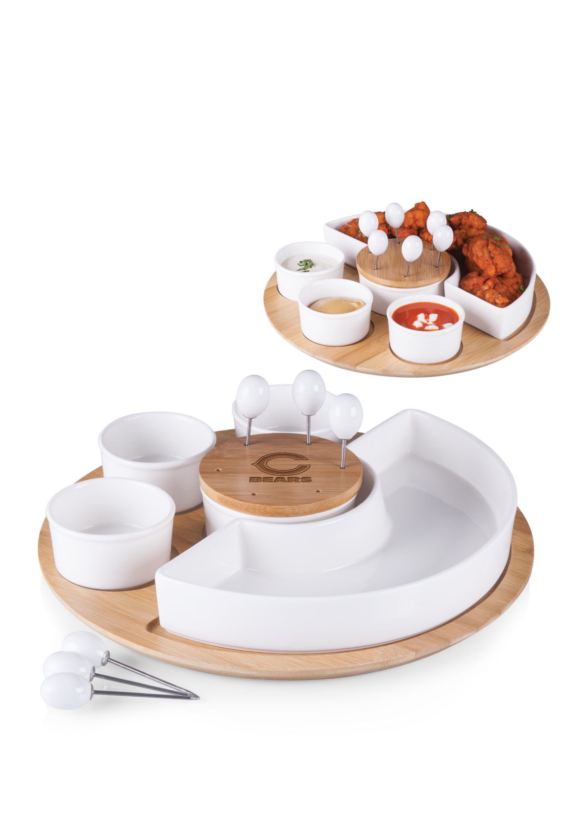 Toscana NFL Chicago Bears Symphony Appetizer Serving Tray Set | Belk