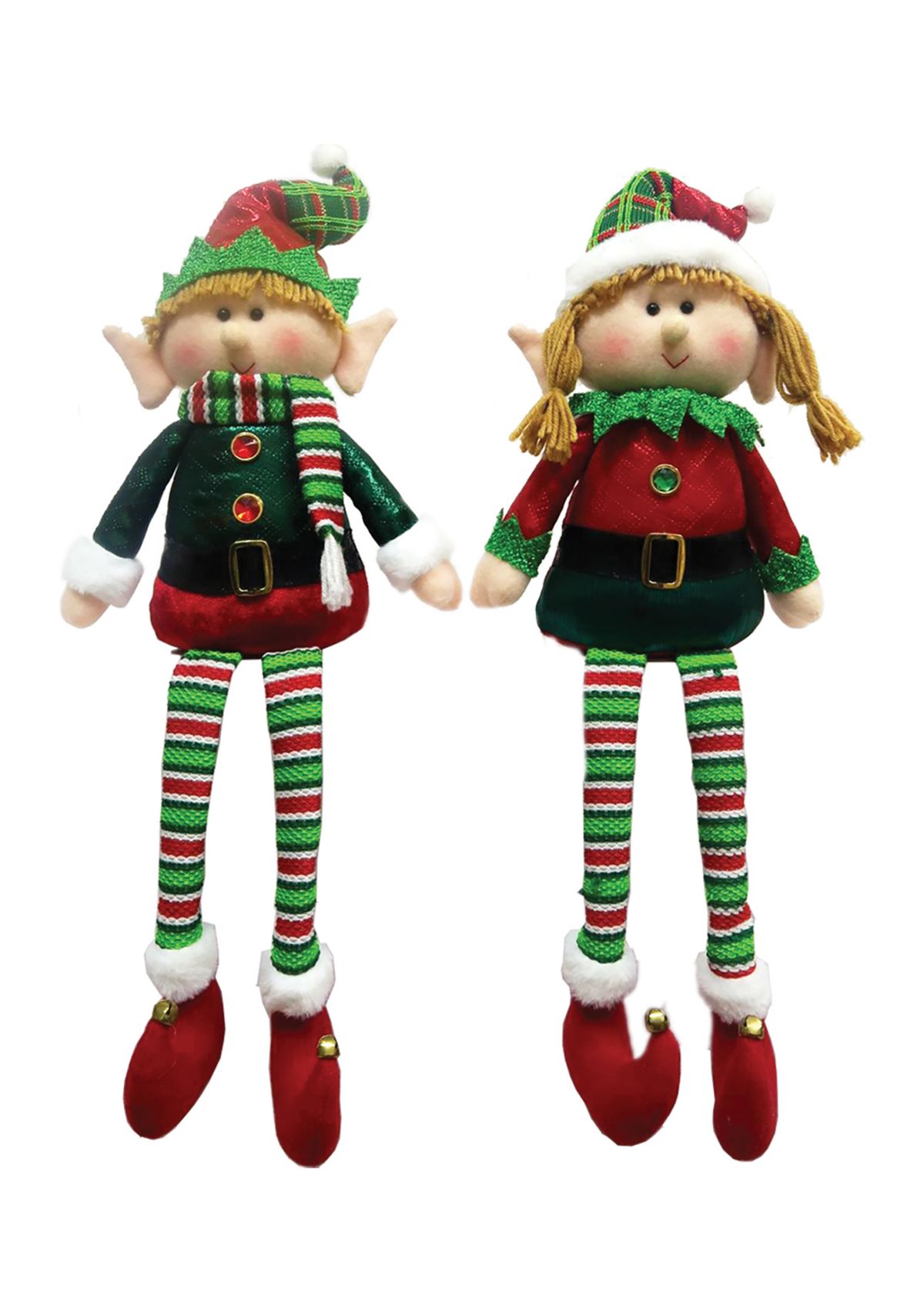 Santa's Workshop Inc Set of 2 19 Inch Sitting Elves | Belk
