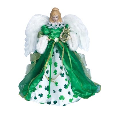 Santa's Workshop Inc 15 inch Shamrock Angel Tree Topper | belk