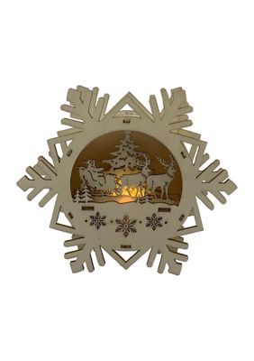 Santa's Workshop Inc 7 Inch Lighted Snowflake Scene | belk