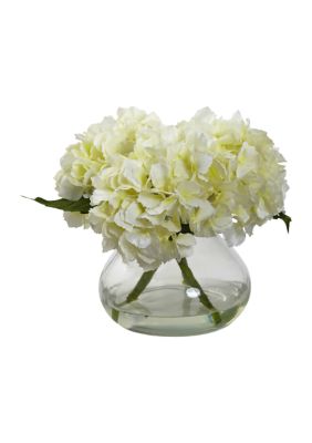 Nearly Natural Blooming Hydrangea with Vase | belk
