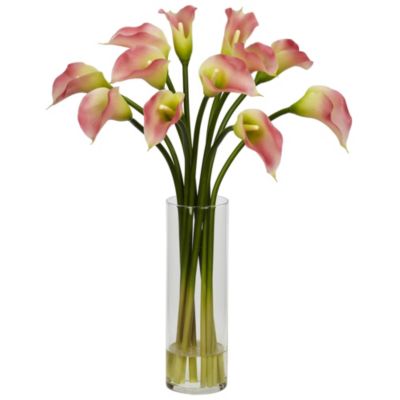 Nearly Natural Mini Calla Lily Silk Flower Arrangement | Belk