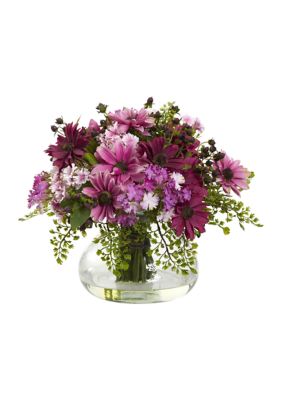 Nearly Natural Magnolia Arrangement with Vase | belk