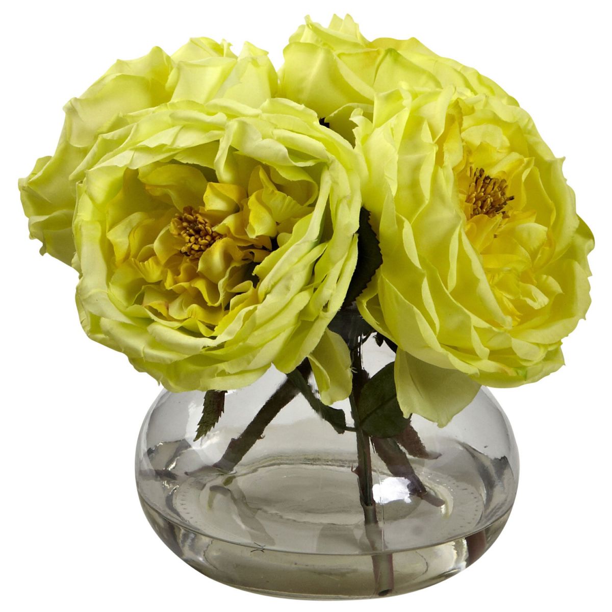 Nearly Natural Fancy Rose with Vase | Belk