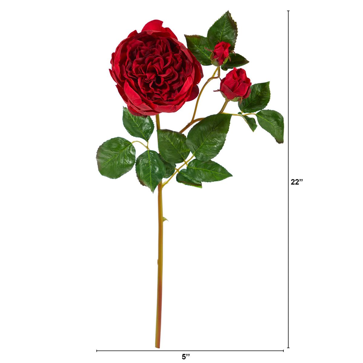 Nearly Natural 22-Inch Rose Artificial Flower (Set of 6) | Belk