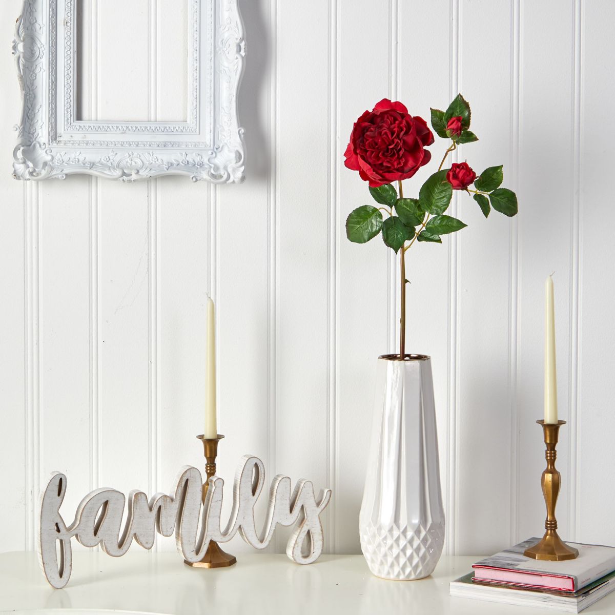 Nearly Natural 22-Inch Rose Artificial Flower (Set of 6) | Belk
