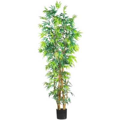 Nearly Natural 7-Foot Curved Bamboo Silk Tree | belk