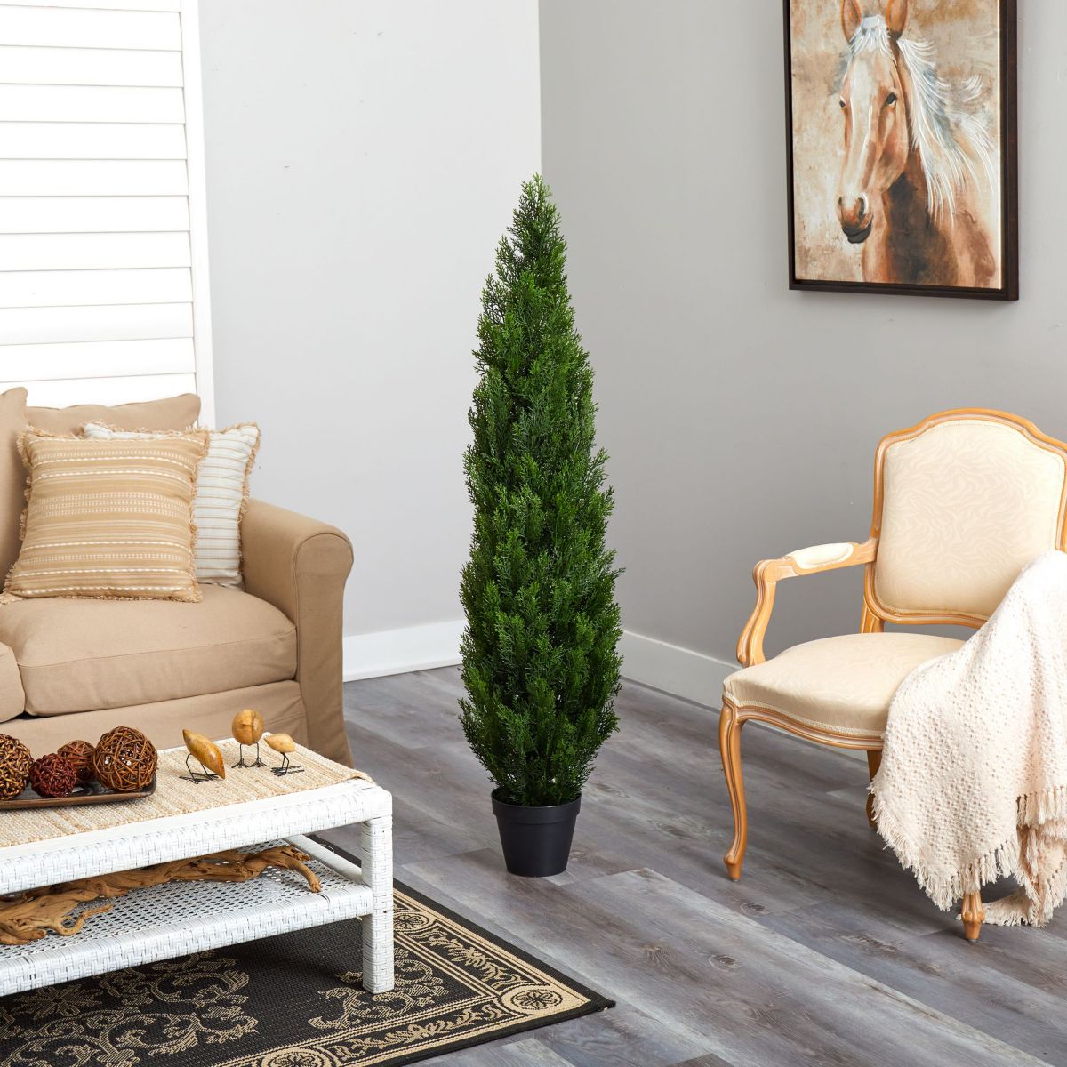 Nearly Natural 5-Foot Mini Cedar Pine Tree (Indoor/Outdoor) | Belk